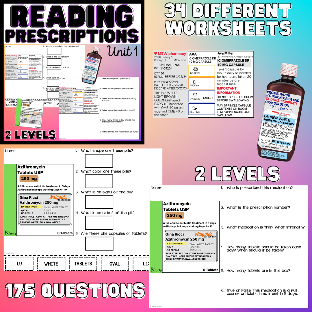 Reading Prescriptions BUNDLE - Functional Reading - Life Skills ...