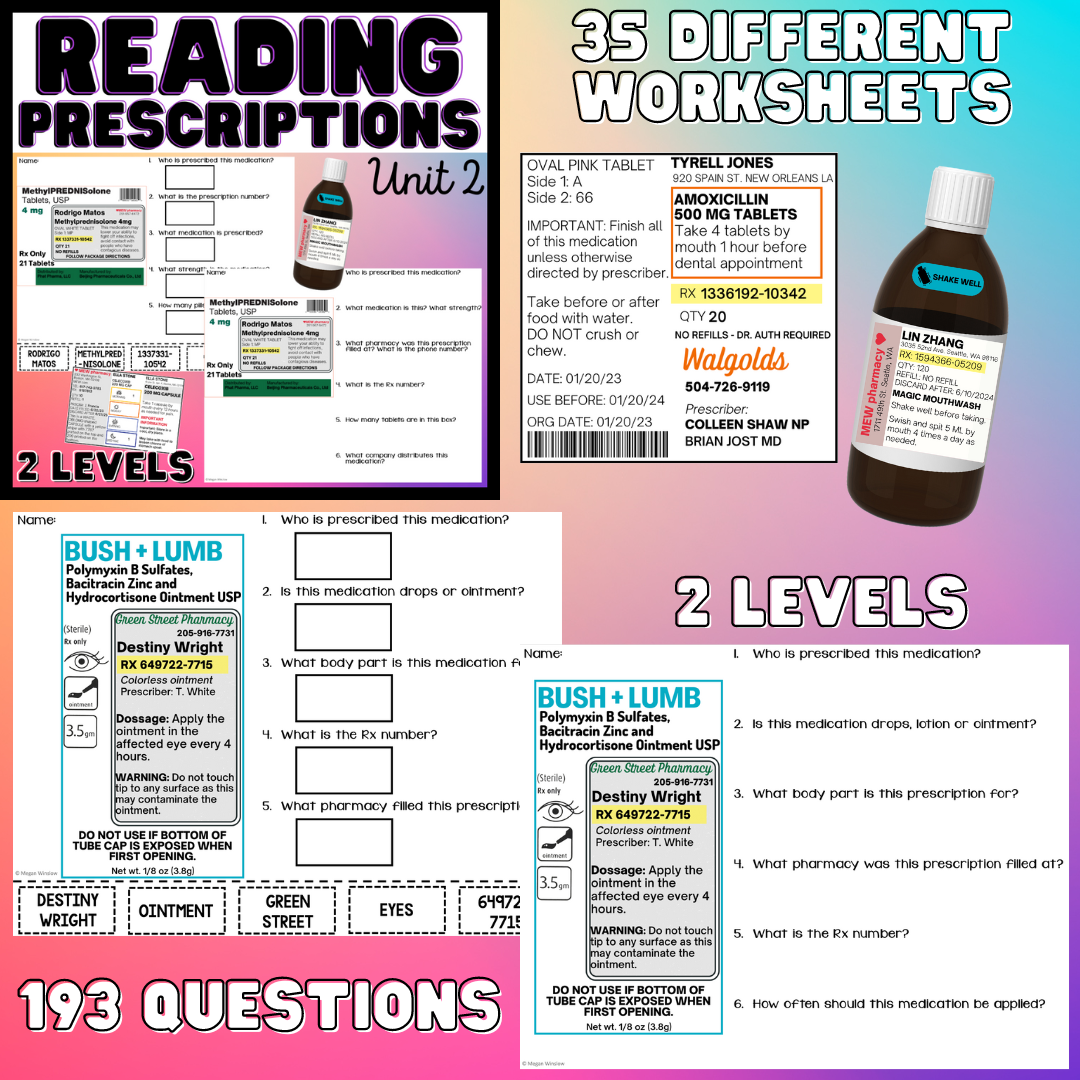 Reading Prescriptions BUNDLE - Functional Reading - Life Skills ...