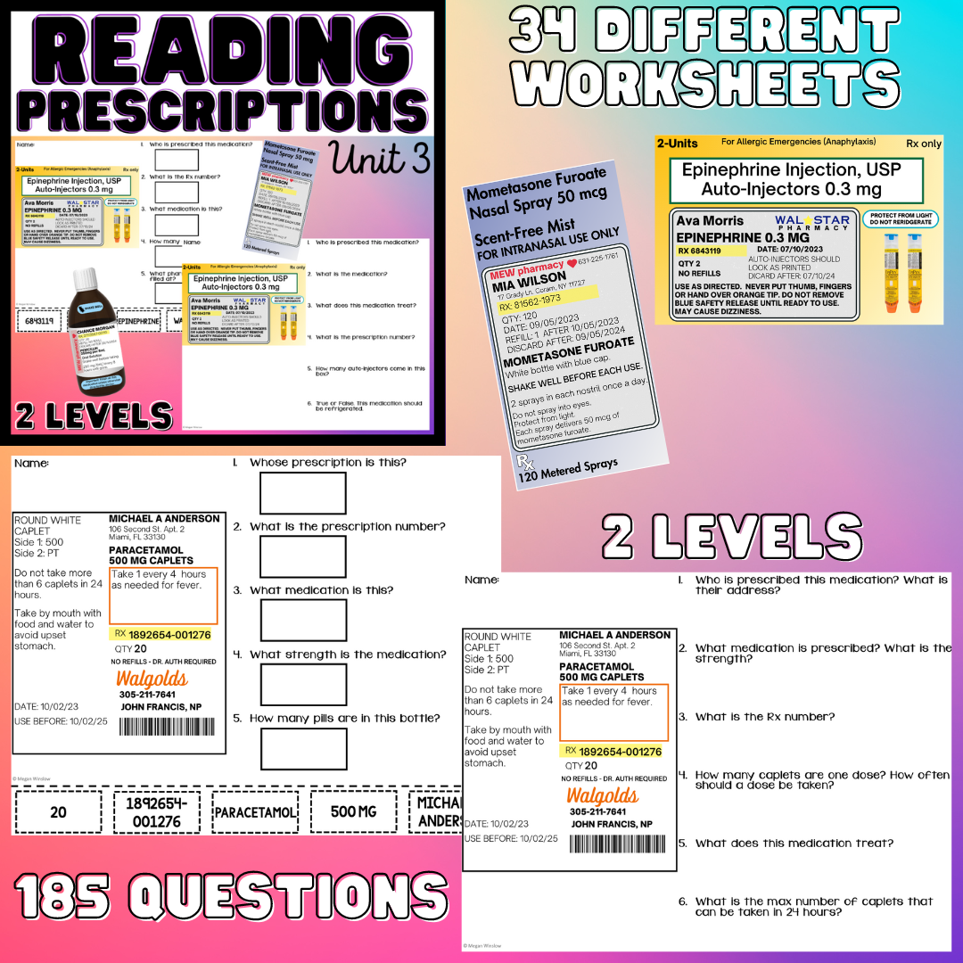 Reading Prescriptions BUNDLE - Functional Reading - Life Skills ...