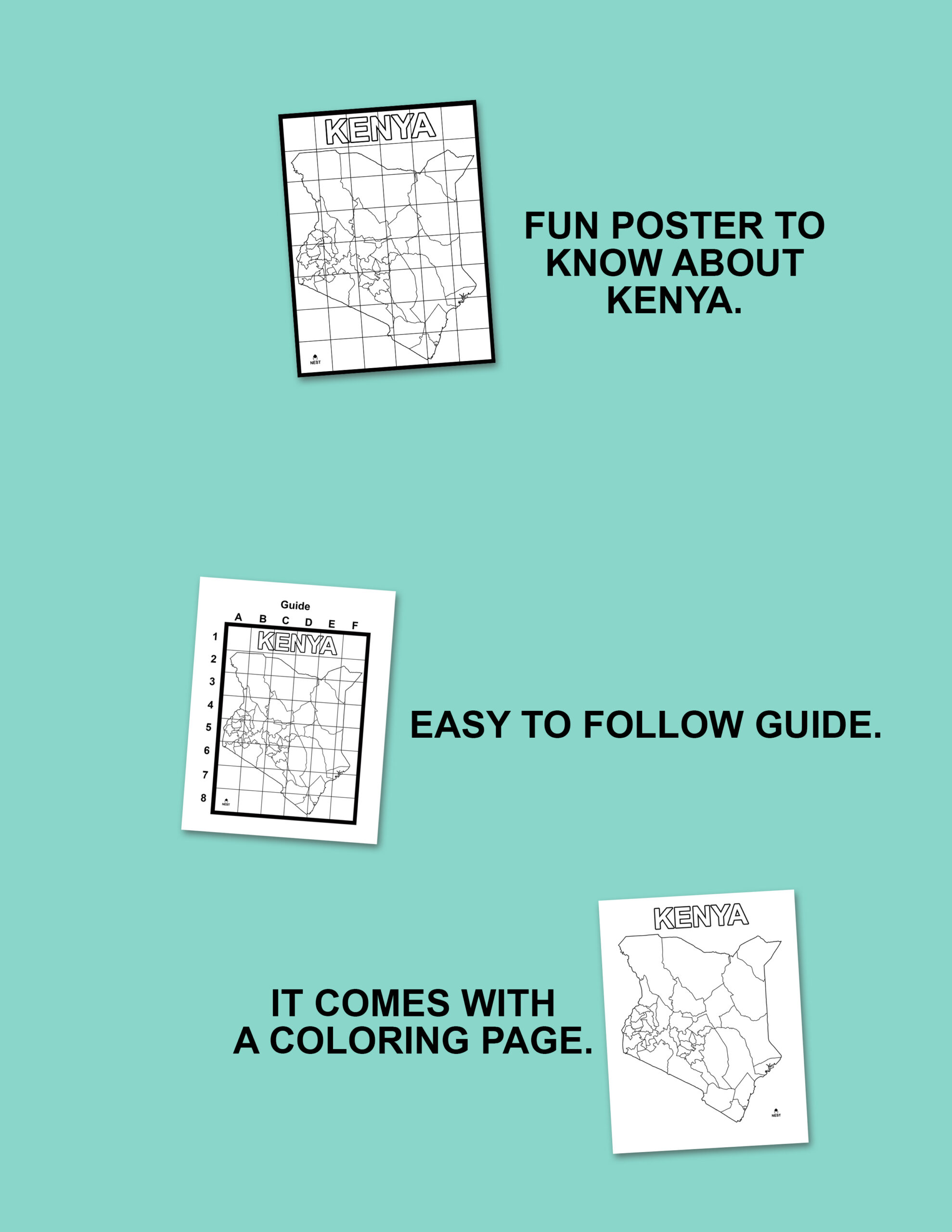 Kenya Map Collaboration Poster | Made By Teachers