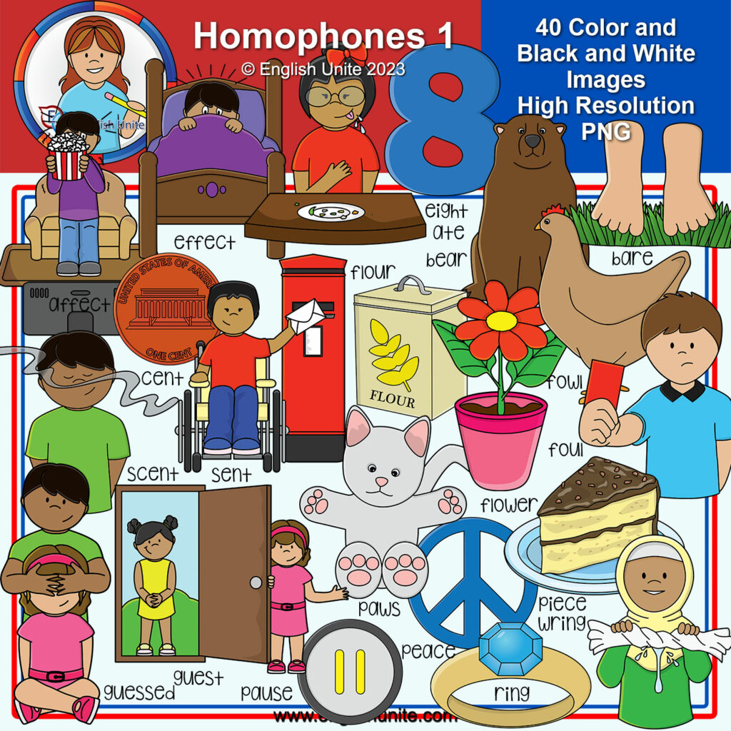 Clip Art - Homophones 1 | Made By Teachers