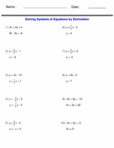 Systems of Equations - Solving Two Variable Systems of Equations by ...
