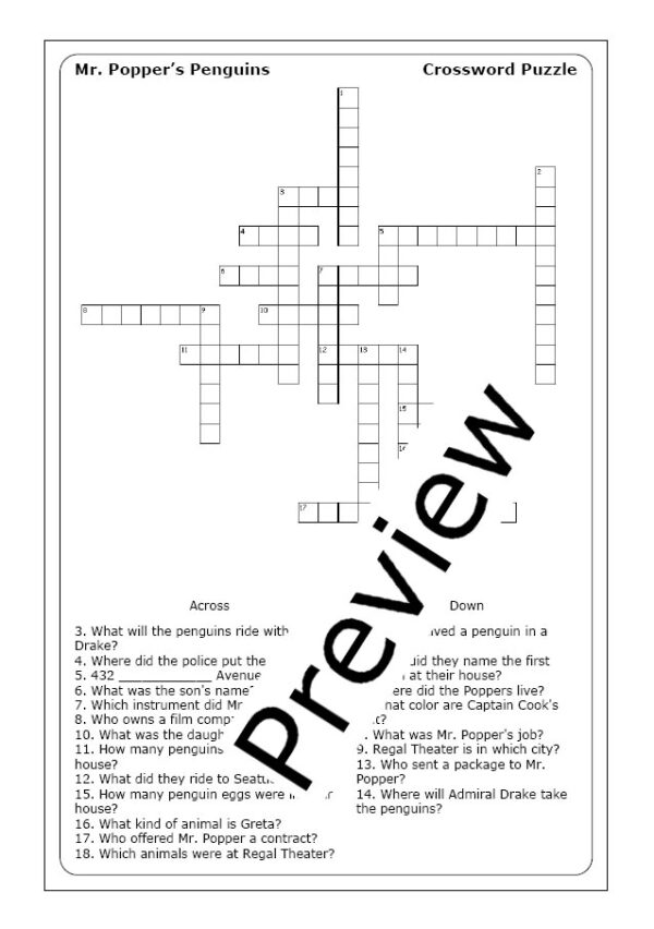 Richard and Florence Atwater "Mr. Popper's Penguins" worksheets | Made By Teachers