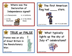July 4th American History Task Cards | Made By Teachers