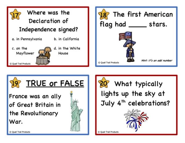 July 4th American History Task Cards | Made By Teachers