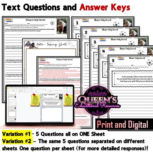 LGBTQ Reading Passage | LGBTQ Activities | LGBTQ Worksheets | Pride ...