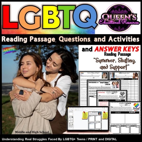 LGBTQ Reading Passage | LGBTQ Activities | LGBTQ Worksheets | Pride ...