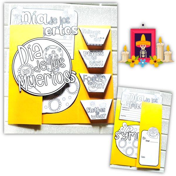 Day of the Dead Dia de los Muertos Lapbook with Reading Comprehension ...