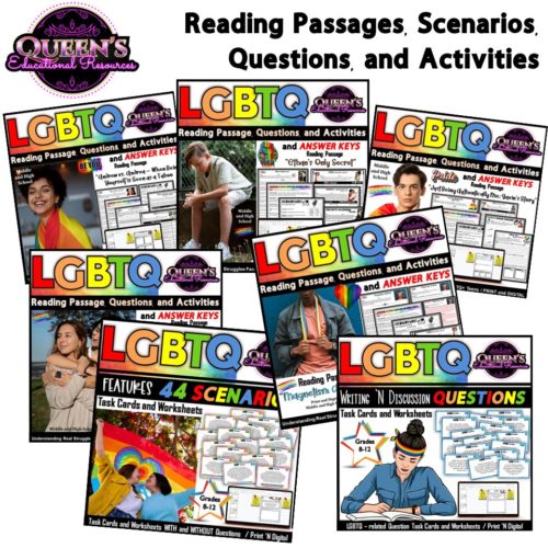 LGBTQ Reading Passage | LGBTQ Activities | LGBTQ Worksheets | Pride ...