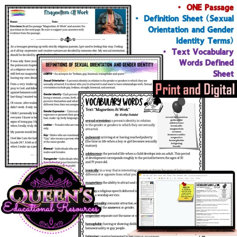 LGBTQ Reading Passage | LGBTQ Activities | LGBTQ Worksheets | Pride ...