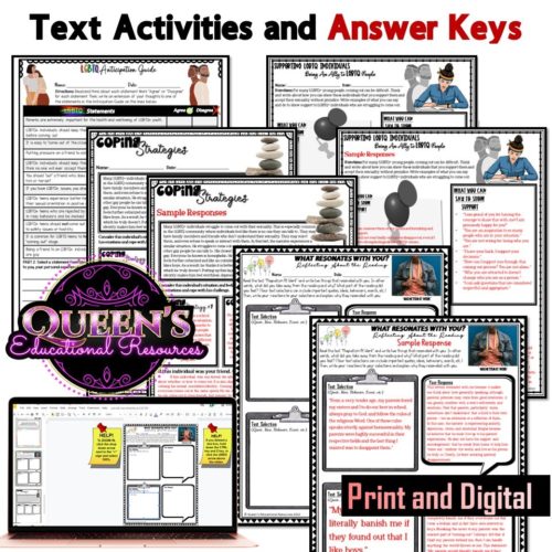LGBTQ Reading Passage | LGBTQ Activities | LGBTQ Worksheets | Pride ...
