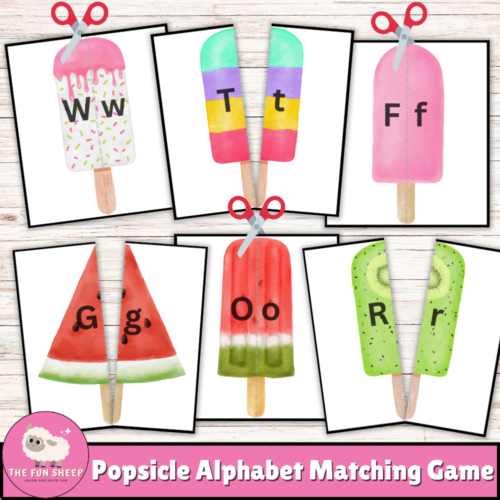 Popsicle Alphabet Matching Game| Popsicle Letter Matching - Preschool ...