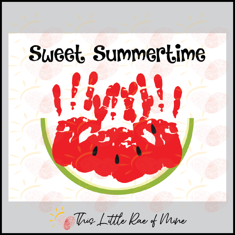 Sweet Summertime - watermelon - Summer - Handprint Art - footprint ...