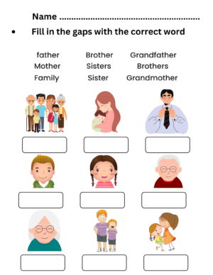 Family Members Flashcards & Worksheets. Vocab & activity games for kids ...