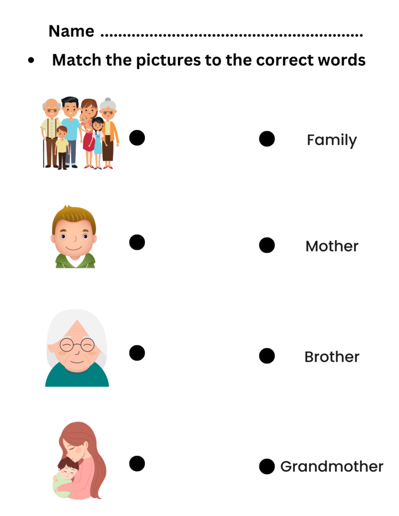 Family Members Flashcards & Worksheets. Vocab & activity games for kids ...
