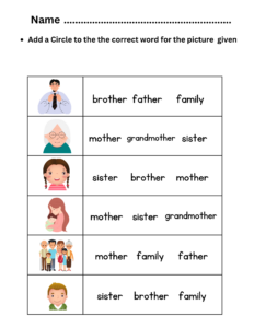 Family Members Flashcards & Worksheets. Vocab & activity games for kids ...