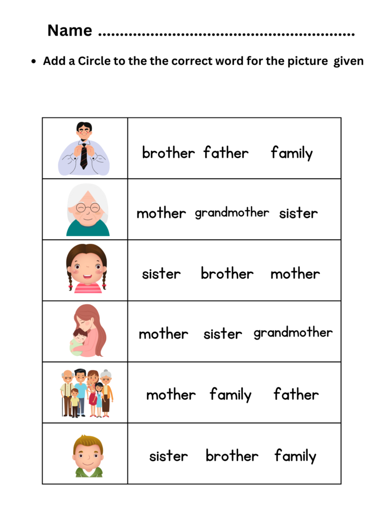 Family Members Flashcards & Worksheets. Vocab & activity games for kids ...
