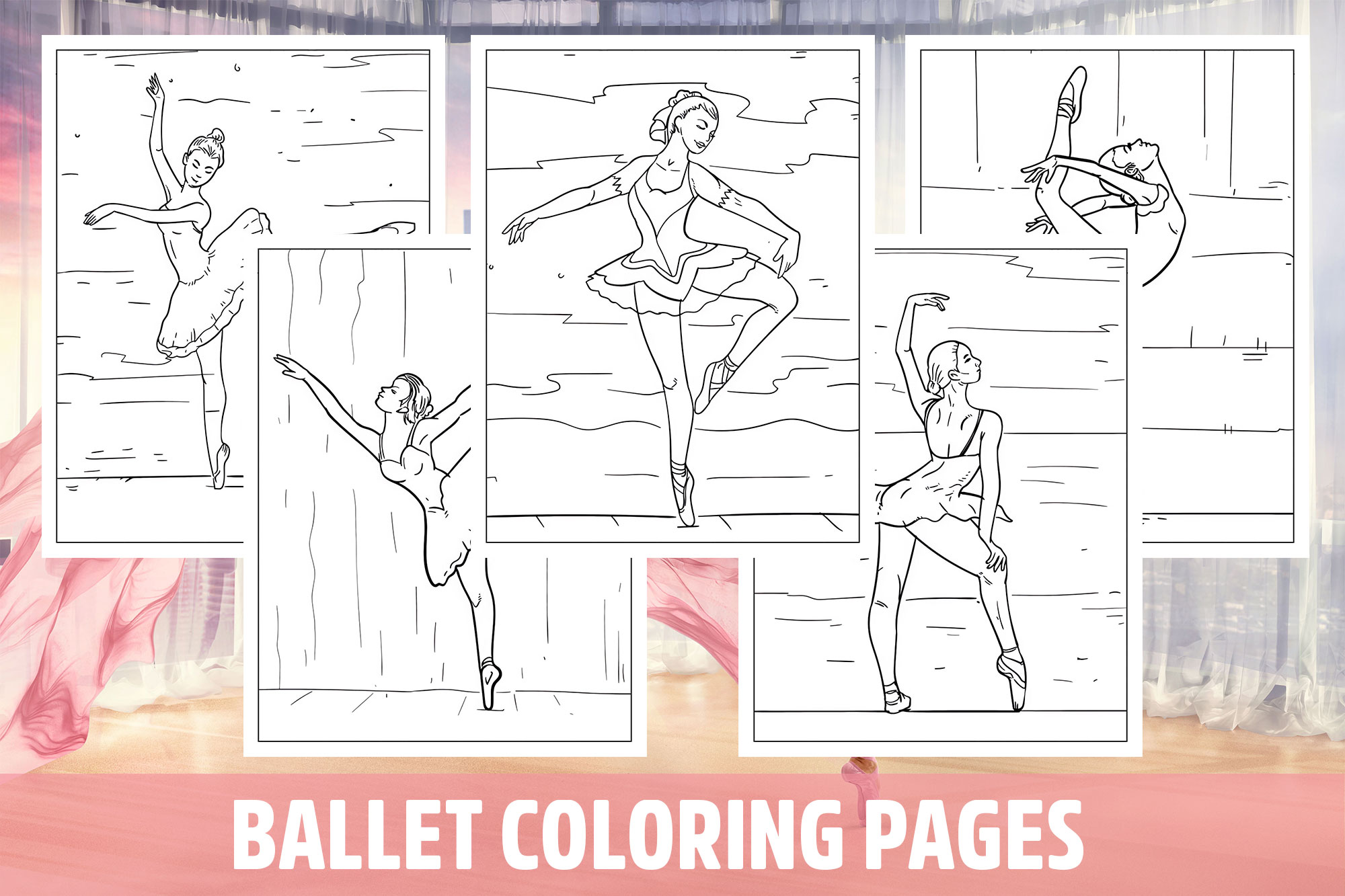 Ballet Coloring Pages for Kids, Girls, Boys, Teens Birthday School ...