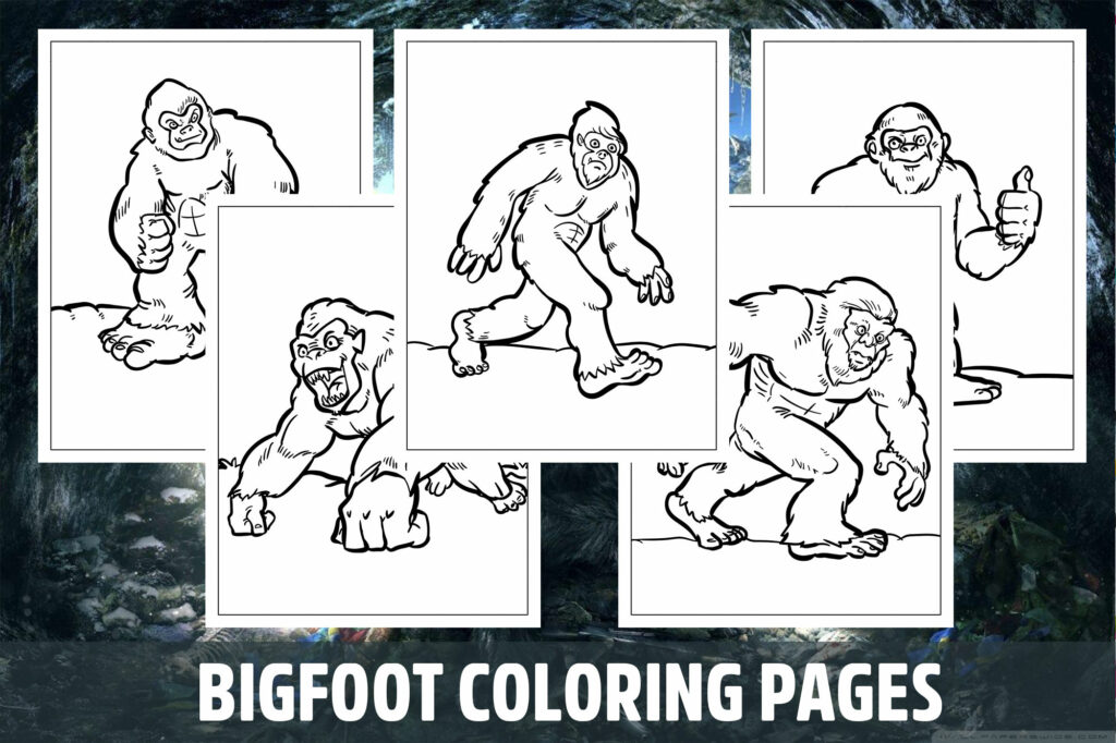 Bigfoot Coloring Pages for Kids, Girls, Boys, Teens Birthday School ...