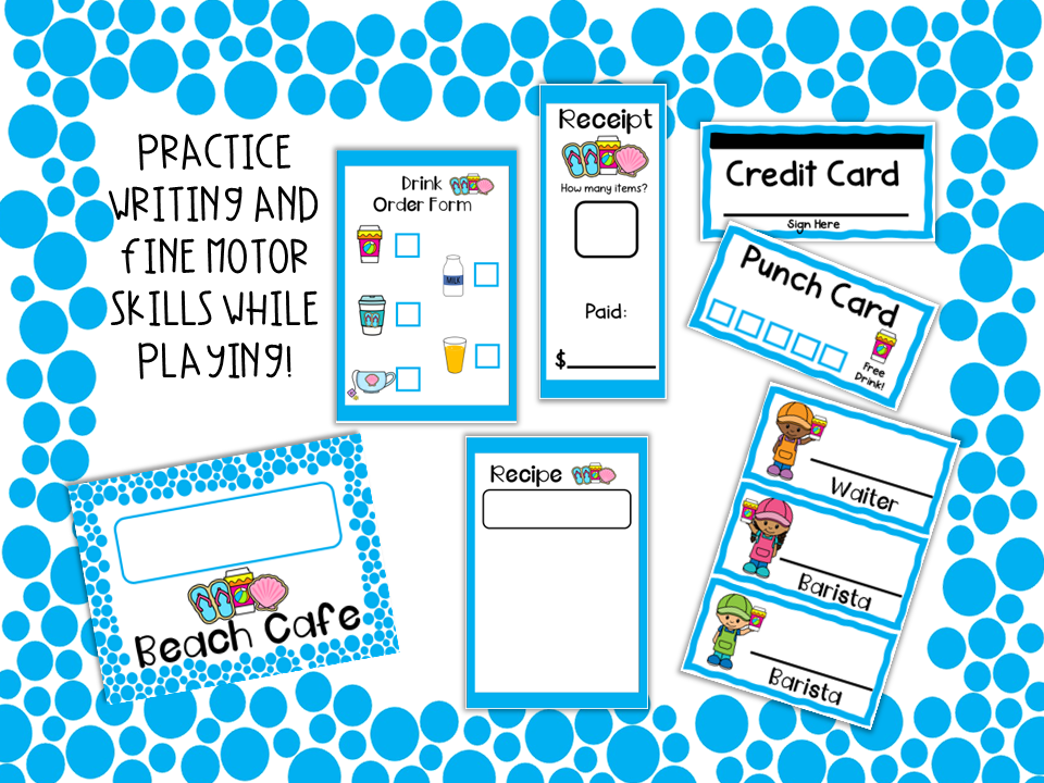 Beach Cafe Dramatic Play for Preschool and Kindergarten | Made By Teachers