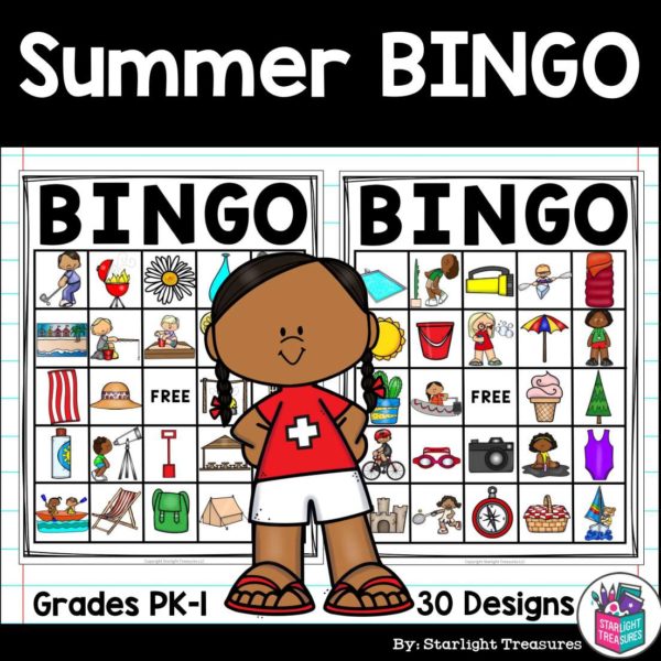 Summer Fun Bingo Cards for Early Readers - Summer Bingo FREEBIE | Made ...
