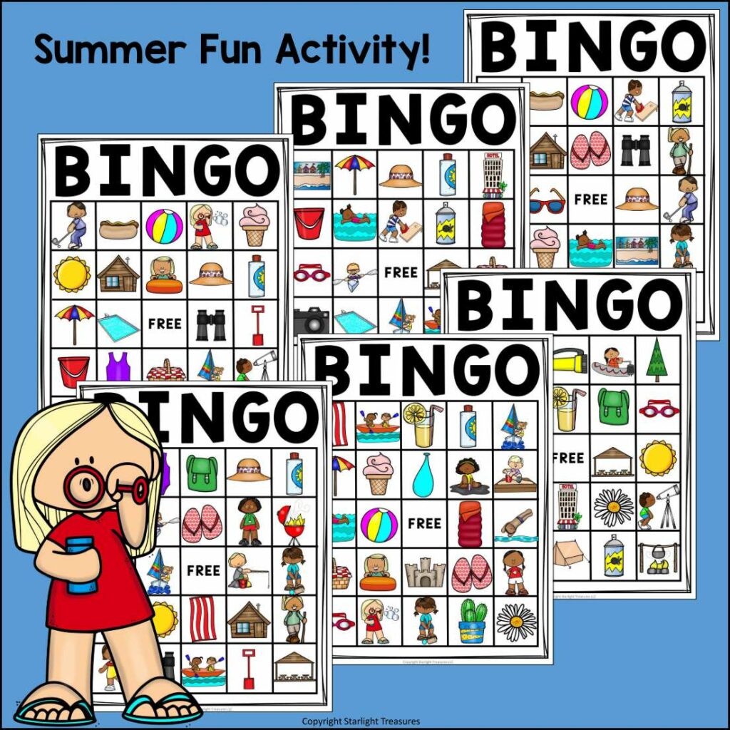 Summer Fun Bingo Cards for Early Readers - Summer Bingo FREEBIE | Made ...