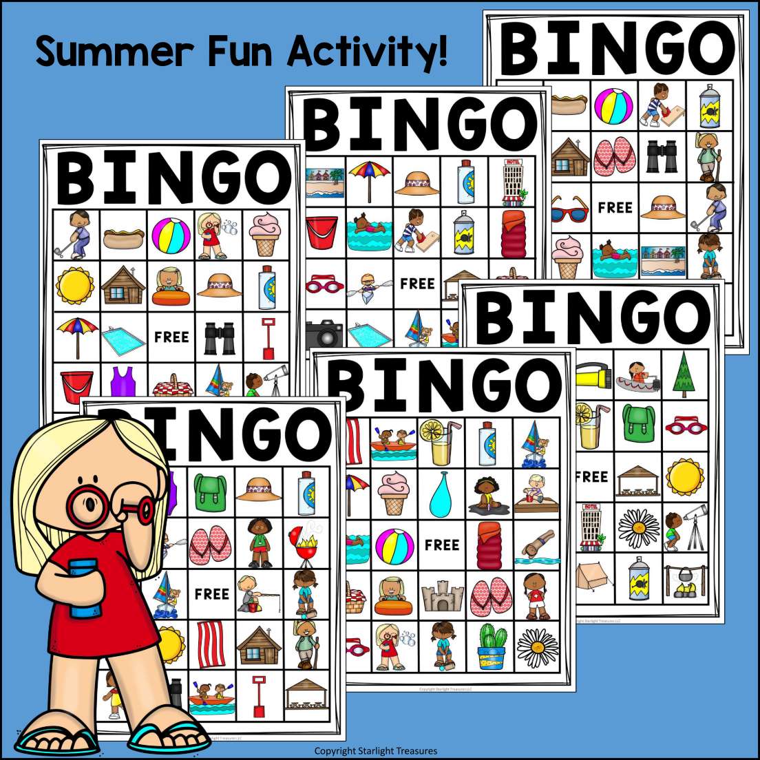 Summer Fun Bingo Cards for Early Readers - Summer Bingo FREEBIE | Made ...