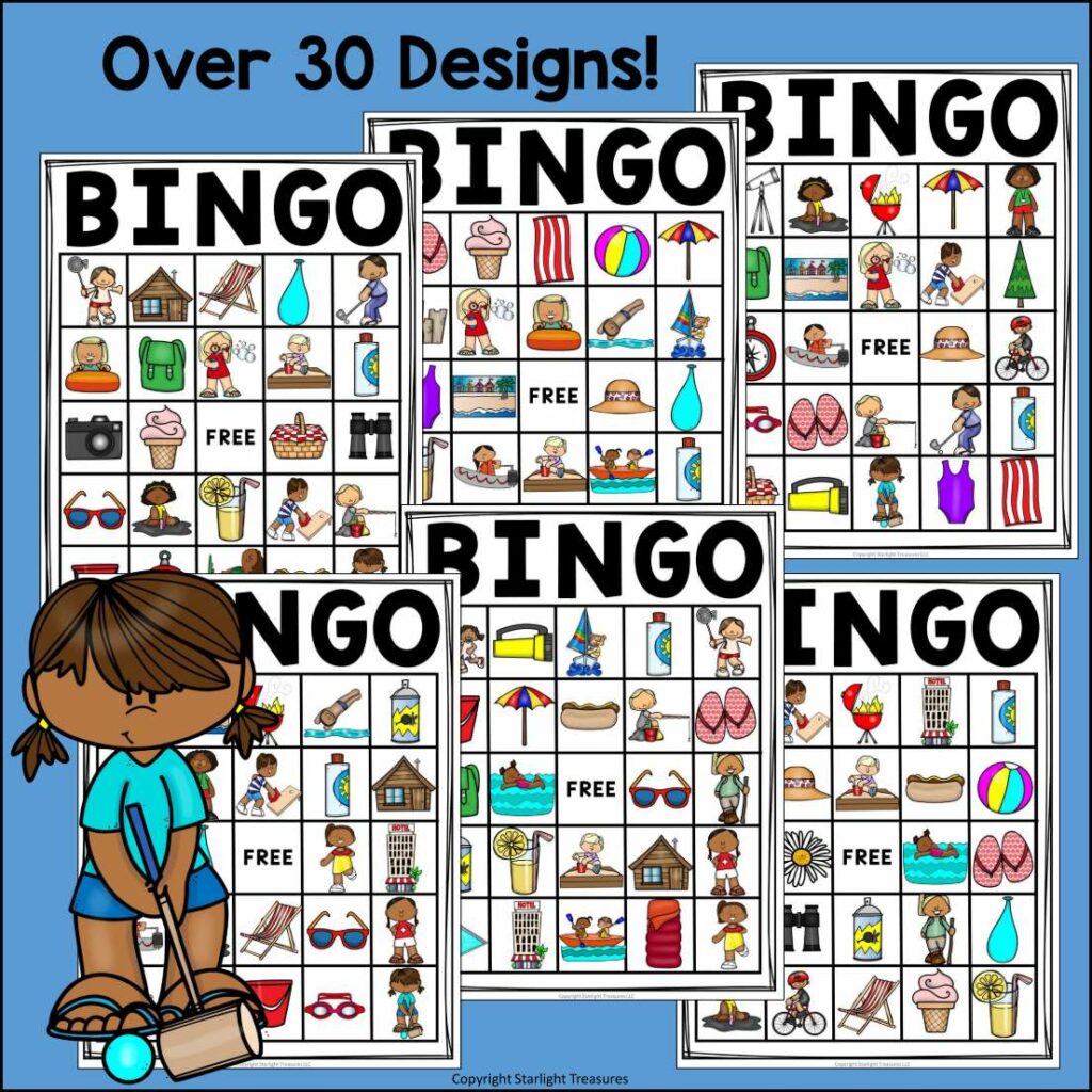 Summer Fun Bingo Cards for Early Readers - Summer Bingo FREEBIE | Made ...