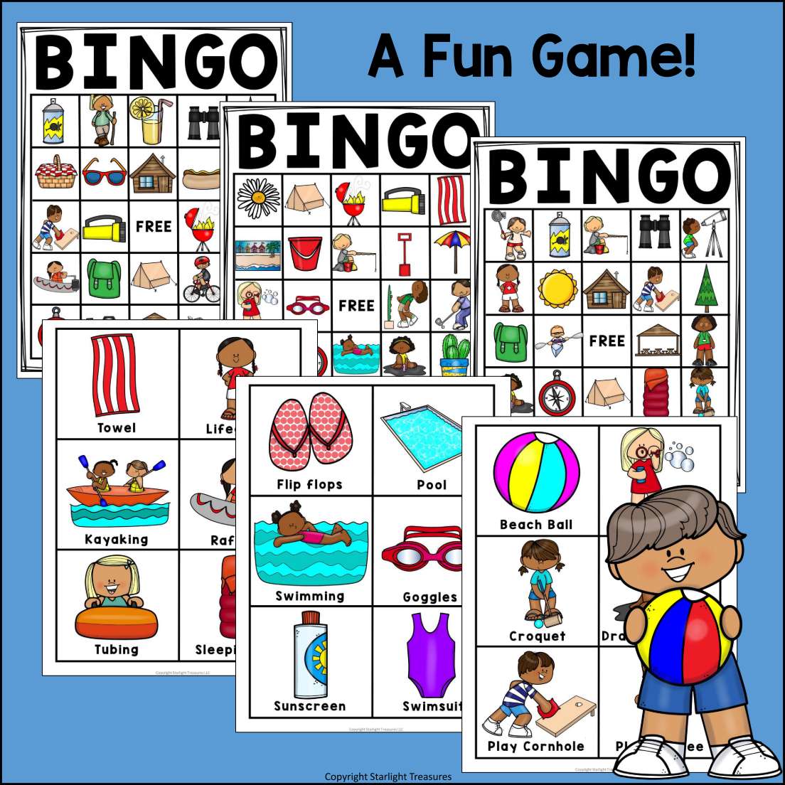 Summer Fun Bingo Cards for Early Readers - Summer Bingo FREEBIE | Made ...
