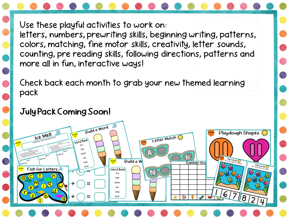 June Preschool Monthly Learning Pack | Made By Teachers