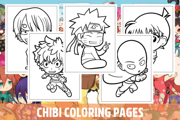 Chibi Coloring Pages for Kids, Girls, Boys, Teens Birthday School ...