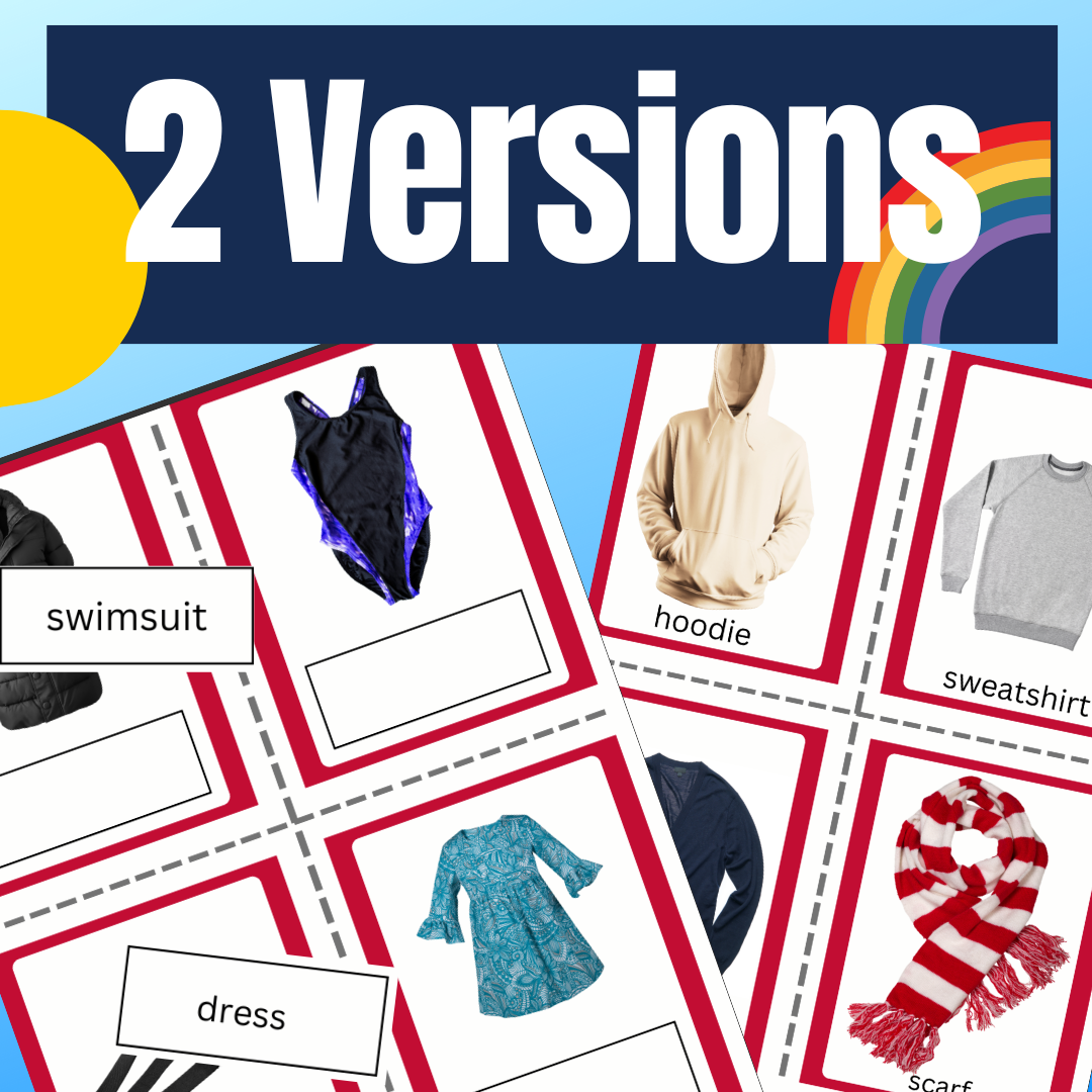 Label Clothing Picture Cards for Aba Autism Aligned with ABLLS-R C22 ...