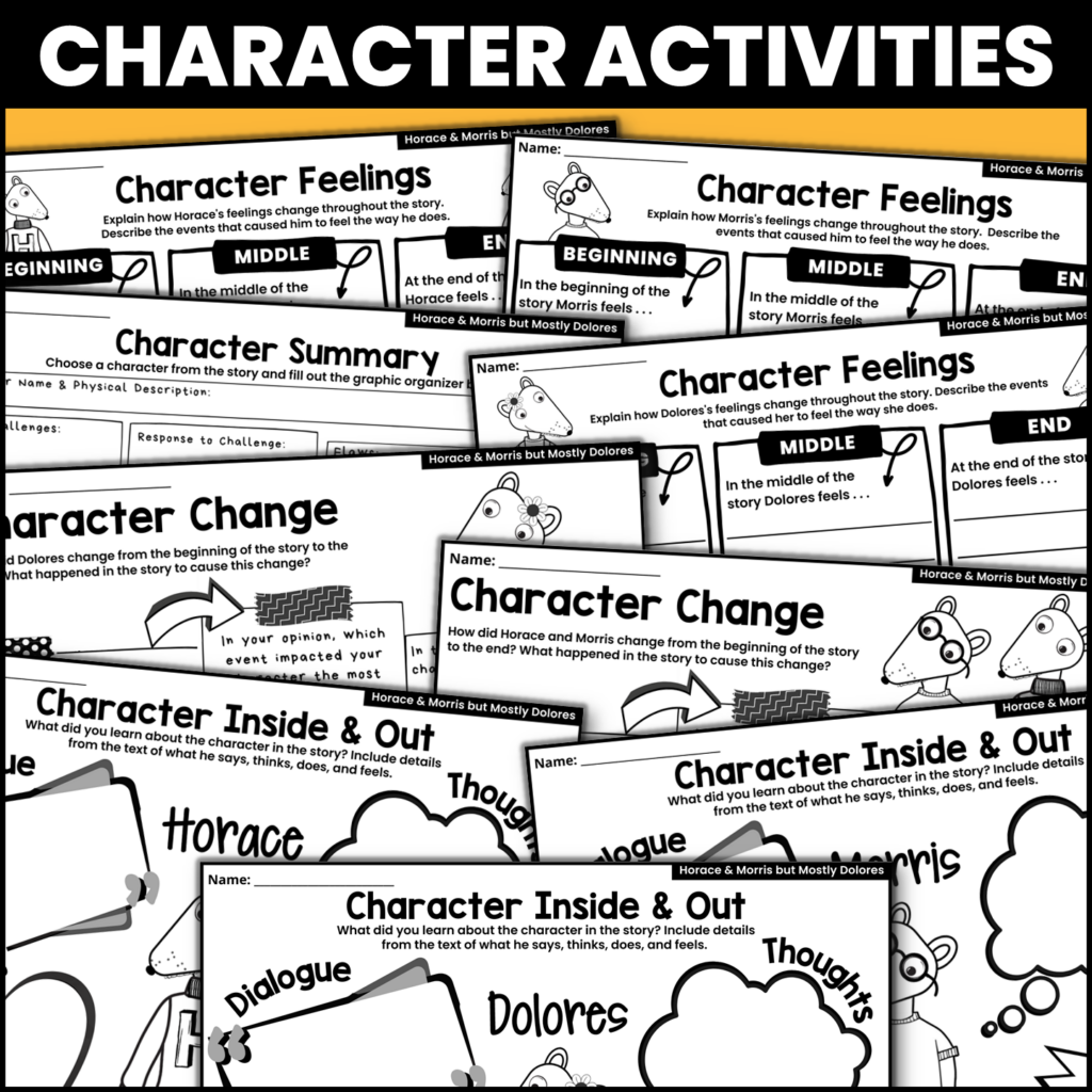 Horace and Morris But Mostly Dolores Read Aloud Companion Activities ...