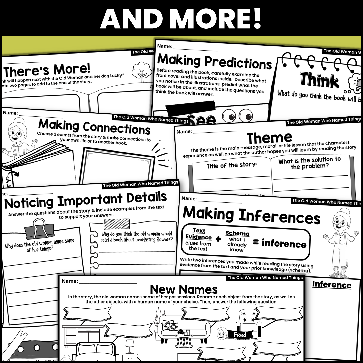 The Old Woman Who Named Things Read Aloud Book Companion Activities for ...