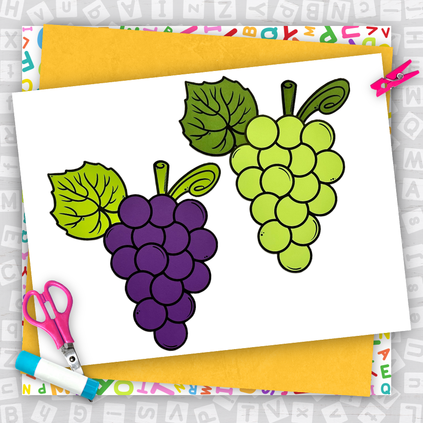 Grapes Craft | Fruit Craft | North Carolina State Symbols | Made By ...