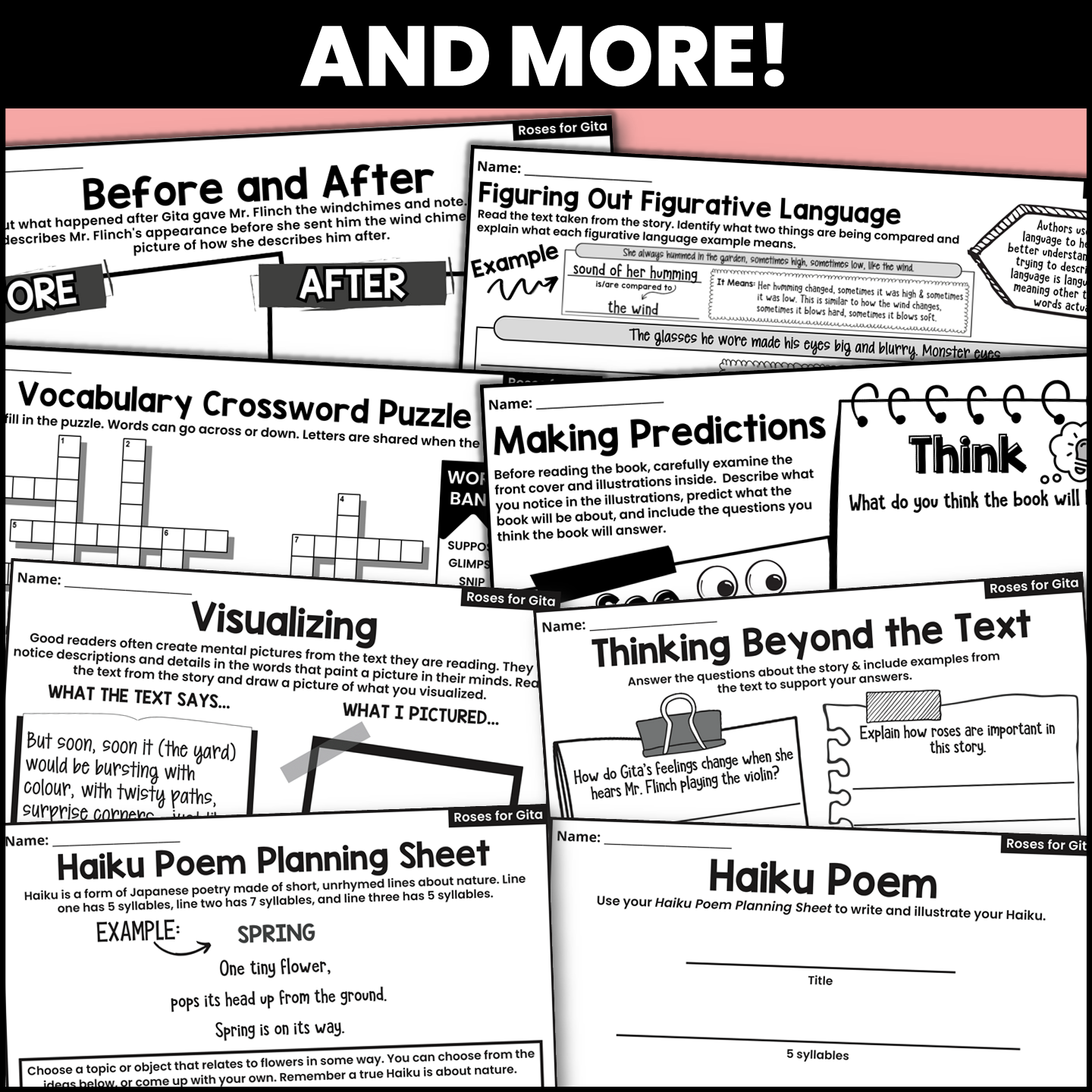 Roses for Gita Read Aloud Book Companion Activities for IRA | Made By ...