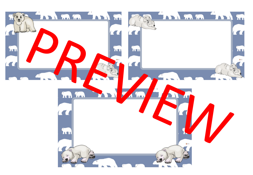 Polar Bear Theme Student and Desk Name Tags Bundle Editable | Made By ...