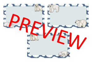 Polar Bear Theme Student and Desk Name Tags Bundle Editable | Made By ...