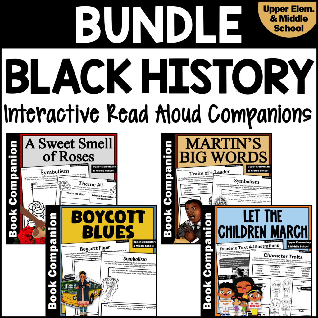 Black History Month Book Companion & Read-Aloud Activities BUNDLE ...