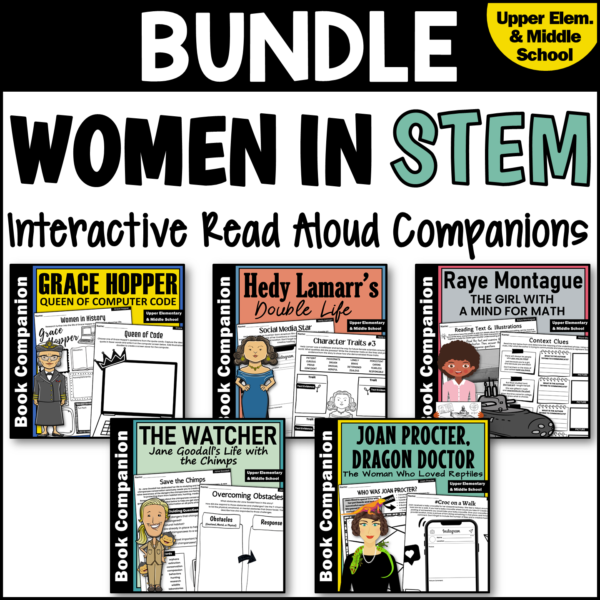 Women in STEM Book Companion Activities BUNDLE for Women's History ...