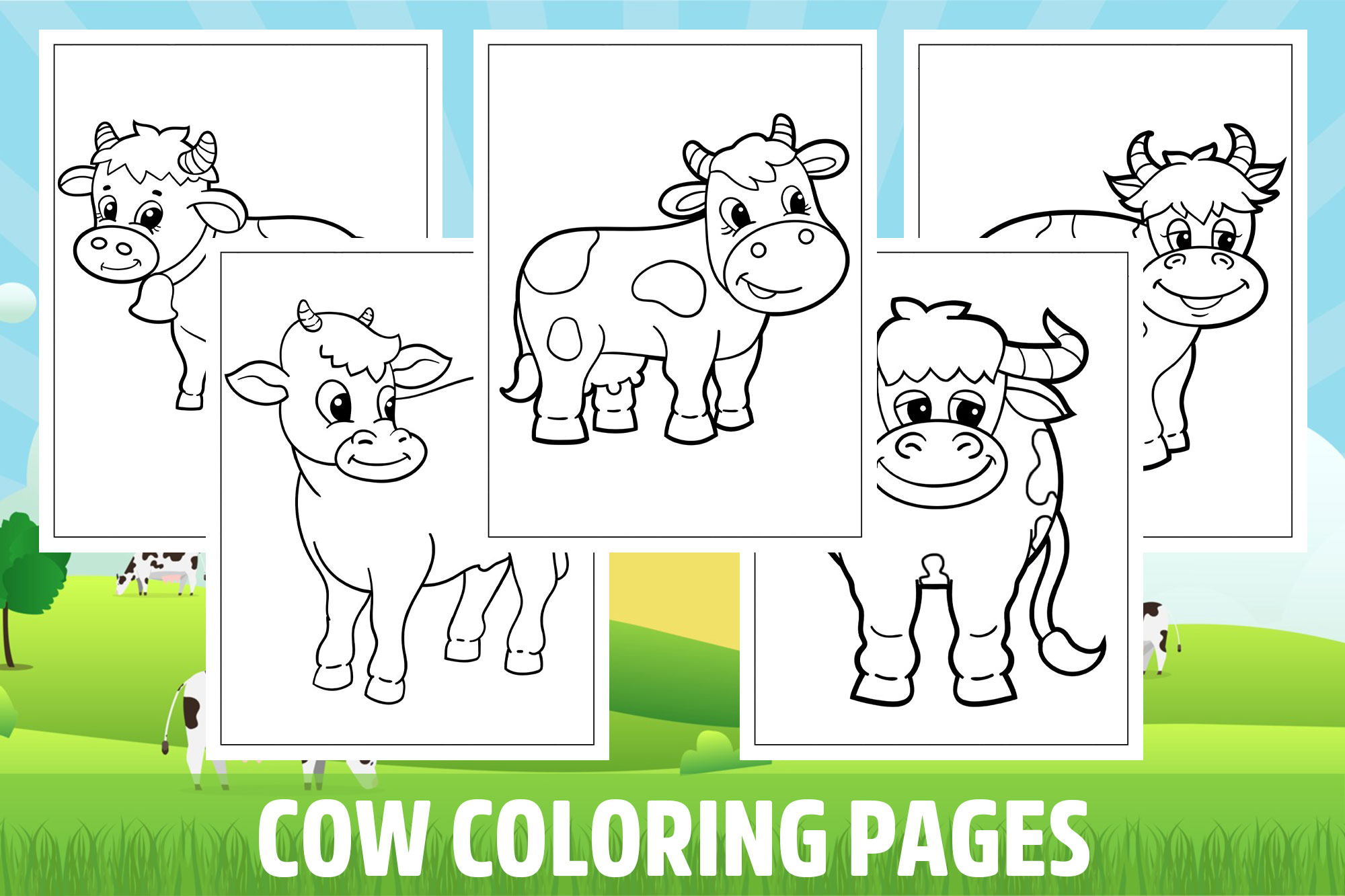 Cow Coloring Pages for Kids, Girls, Boys, Teens Birthday School ...