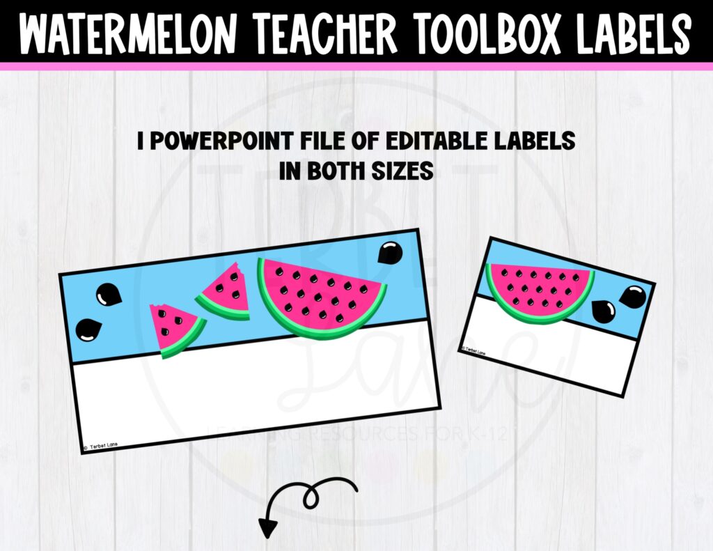 Editable Teacher Toolbox Labels Watermelon Theme | Made By Teachers