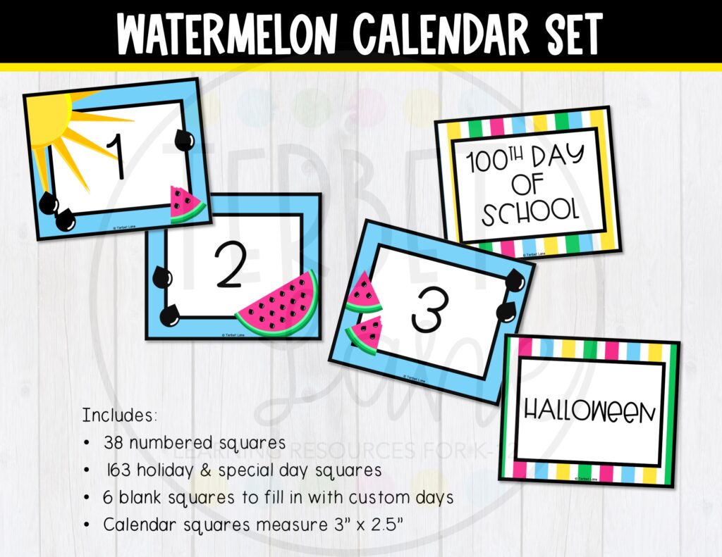 Watermelon Theme Bulletin Board Calendar Set | Made By Teachers