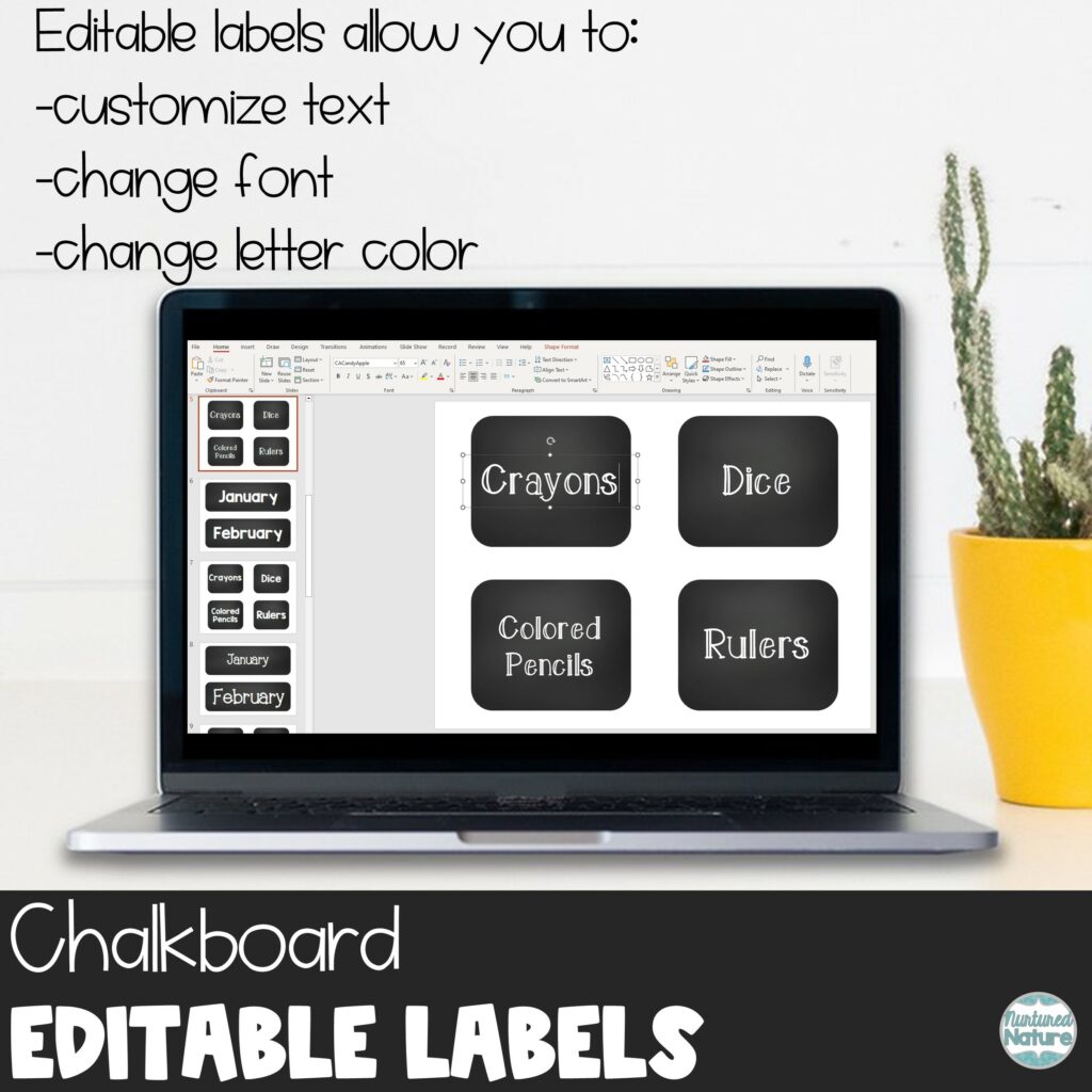 Chalkboard Editable Labels - Printable Modern Farmhouse Decor | Made By ...