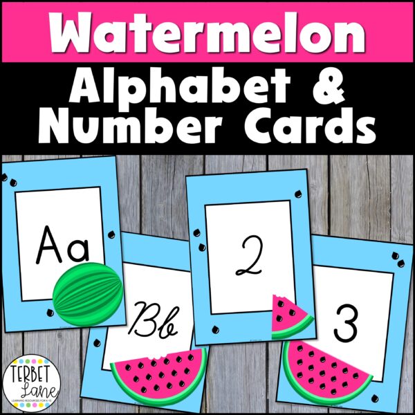 Watermelon Number and Alphabet Posters | Alphabet Cards | Made By Teachers
