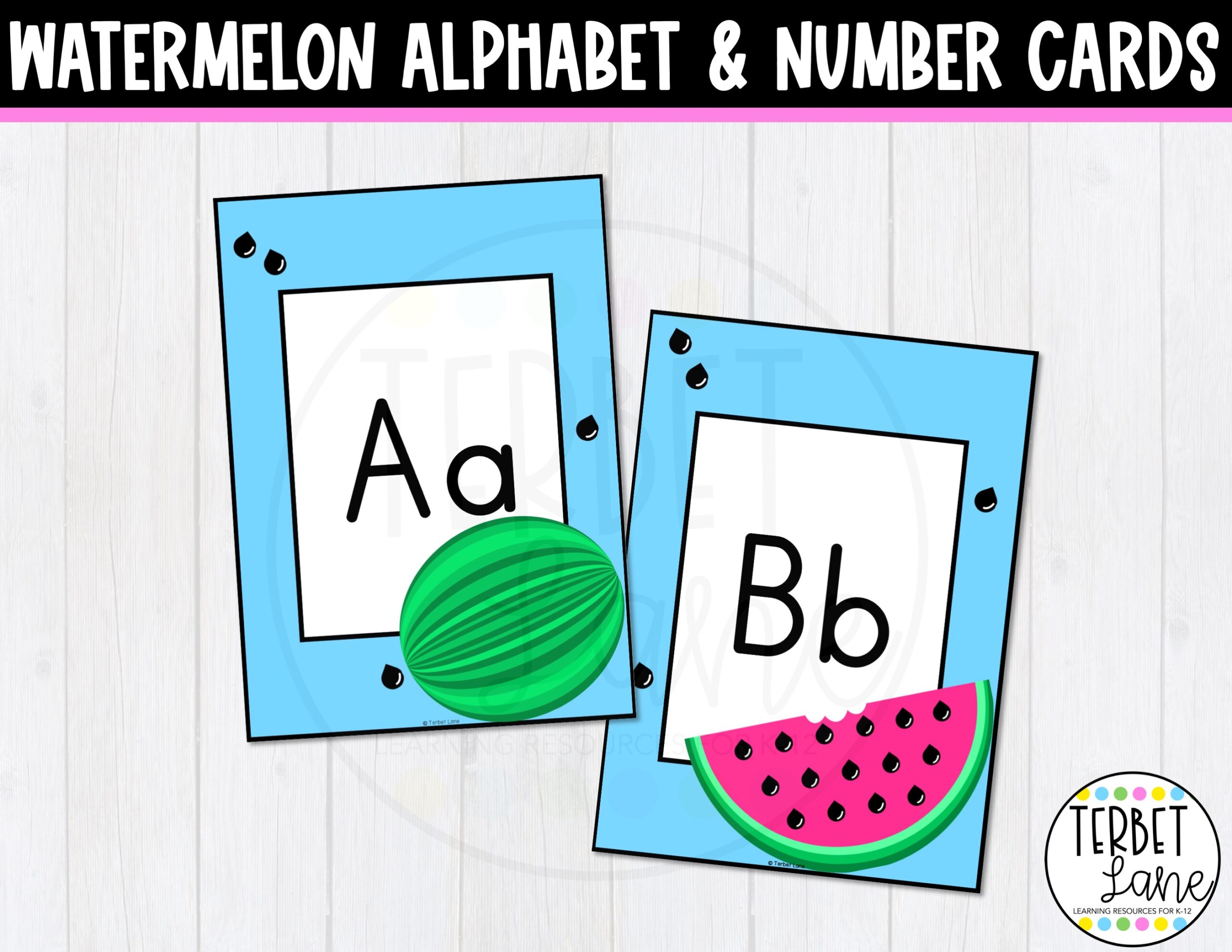 Watermelon Number and Alphabet Posters | Alphabet Cards | Made By Teachers