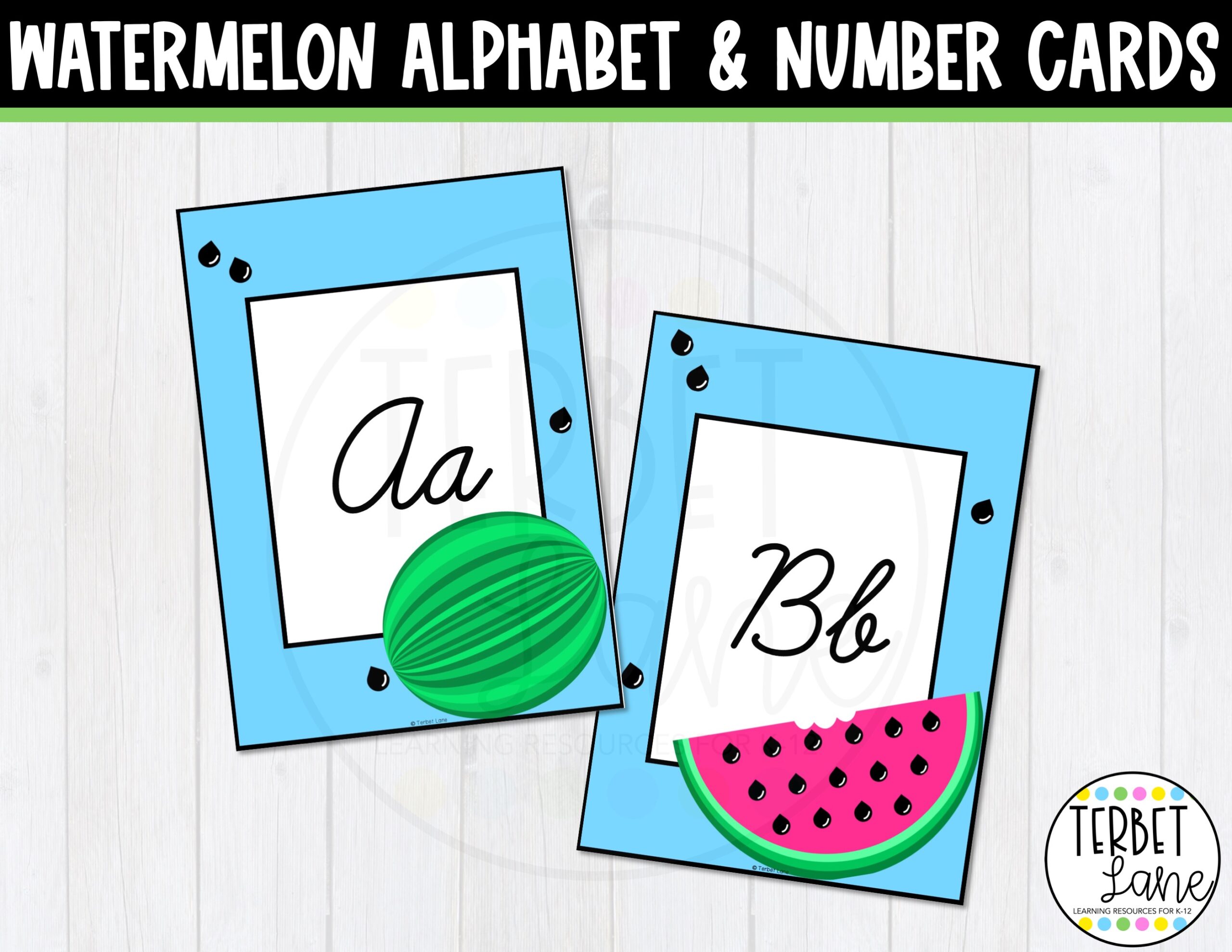 Watermelon Number and Alphabet Posters | Alphabet Cards | Made By Teachers