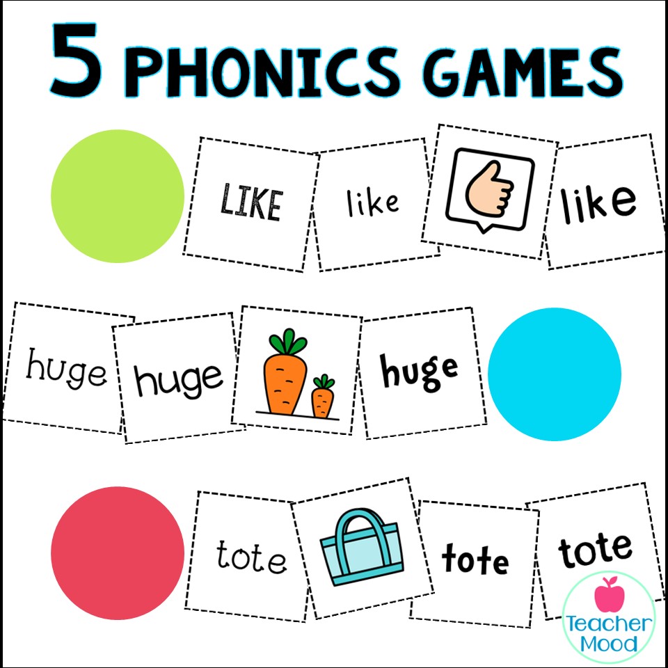 Phonics Games | Long Vowels CVCE Silent E | Phonics Card Games Spoons ...