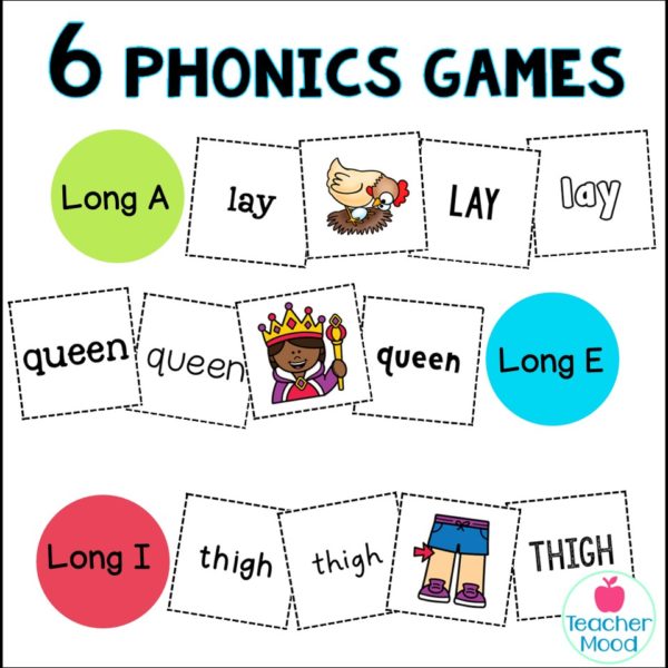 Phonics Games | Long Vowel Teams | Phonics Card Games Spoons | Made By ...