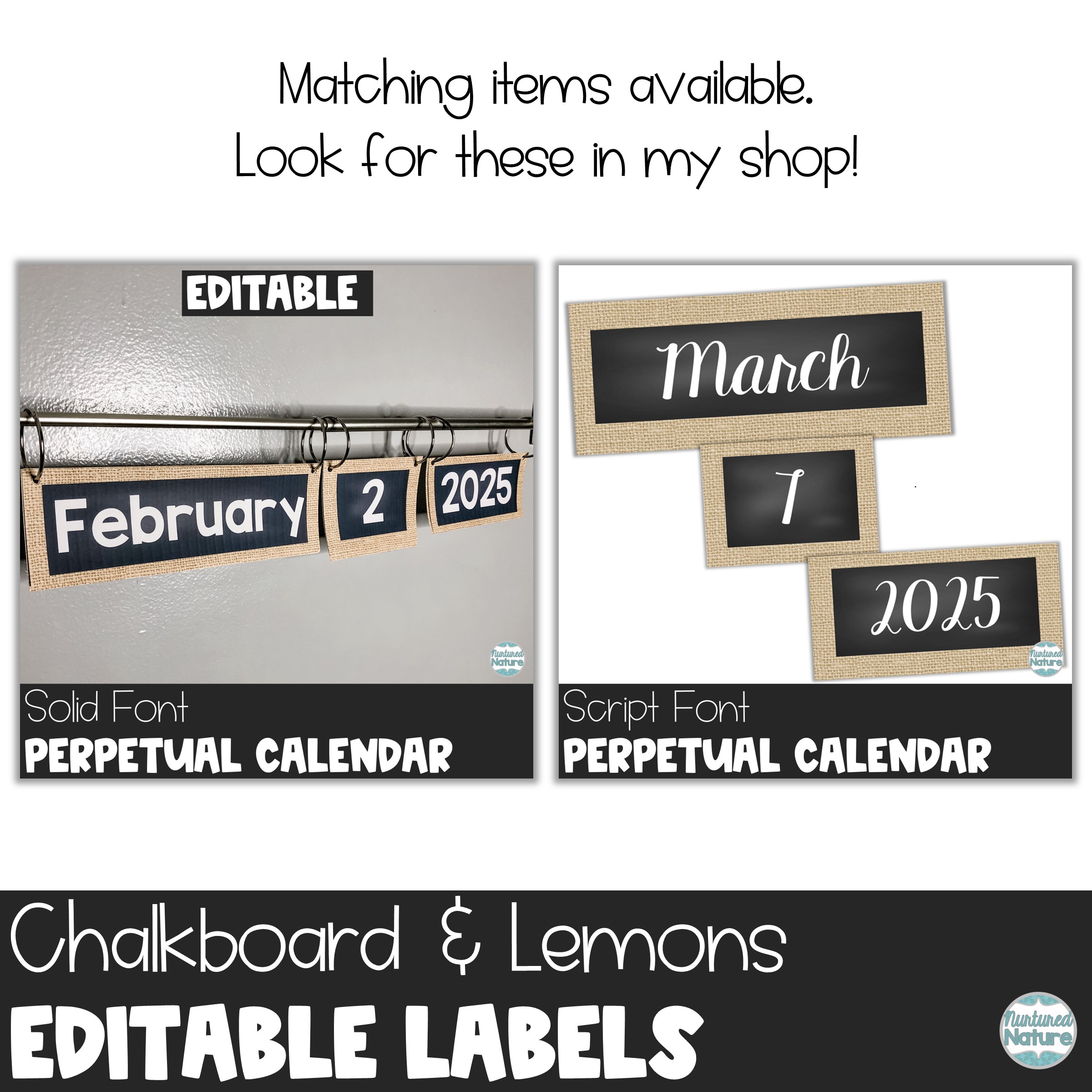 Editable Labels - Chalkboard and Burlap - Printable Modern Farmhouse ...